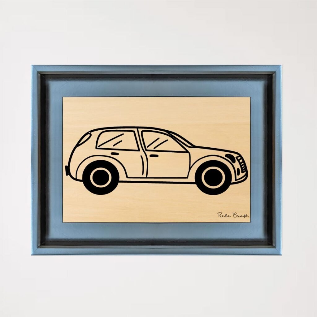 Car Wooden Wall Frame - Rede Craft